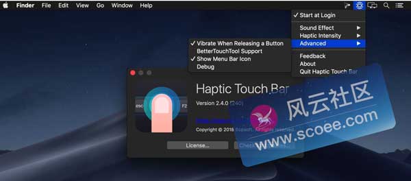 Haptic Touch Bar 2.4.0 for Mac 破解版下载 – Mac触控栏增加触觉反愦软件 - 风云社区