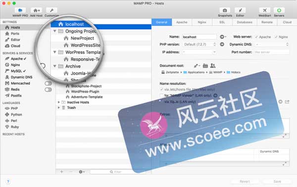 MAMP Pro 5.7 for Mac 破解版下载 – Apache,Nginx,MySQL和PHP集成开发环境套件 - SCOEE.COM